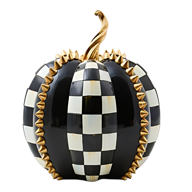 Courtly Check Gold Spike Pumpkin – The Christmas Shoppe